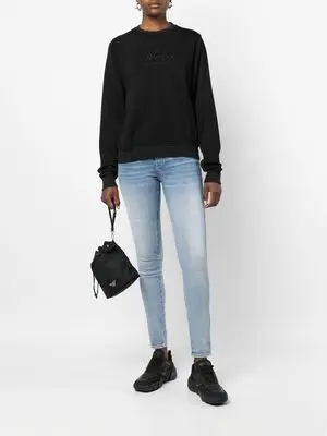 DIESEL® Embroidered Logo Crew Neck Sweatshirt