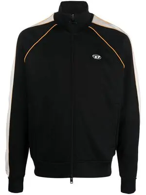 DIESEL® Logo Patch Zipped Jacket - Black