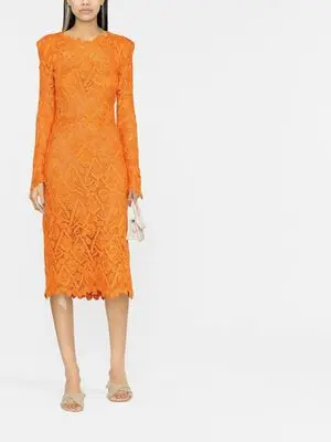 Ermanno Scervino Long-sleeve Lace Dress