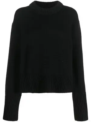 LISA YANG Crew-neck Cashmere Jumper - Black