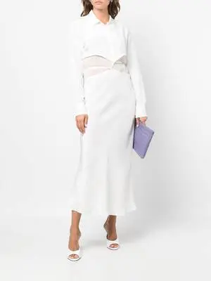 Christopher Esber Paneled Silk Maxi Dress