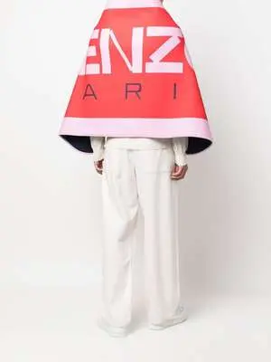 Kenzo Logo-print Detail Cape Scarf