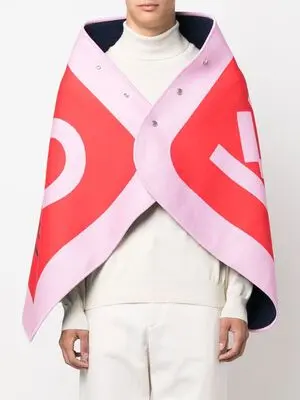 Kenzo Logo-print Detail Cape Scarf