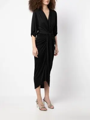 Diane Von Furstenberg Draped V-neck Midi Dress