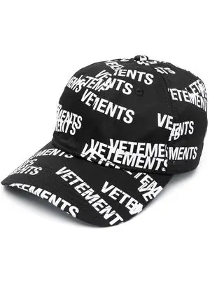 Vetements Logo Baseball Cap - Black