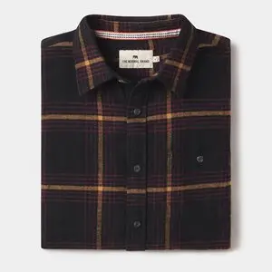 THE NORMAL BRAND Hudson Button Up Shirt Black Plaid