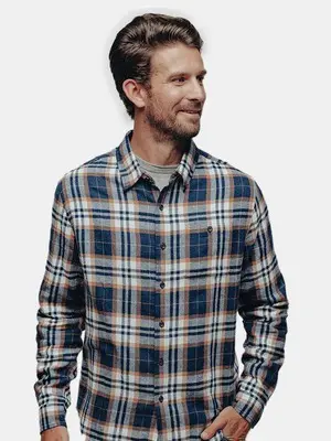 THE NORMAL BRAND Hudson Button Up Shirt Blue