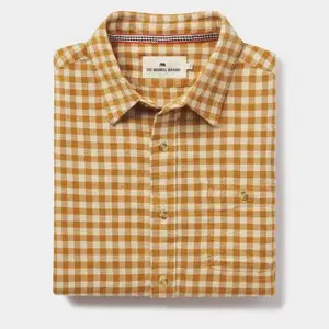 THE NORMAL BRAND Hudson Button Up Shirt Honey Plaid