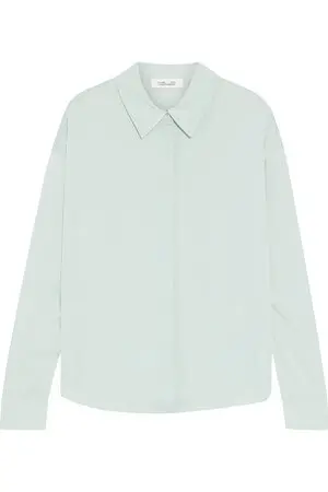 Diane Von Furstenberg Leanna Stretch-Silk Crepe De Chine Shirt - One-color
