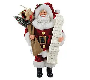 SANTA'S WORKSHOP 12' Santa With List By - One-color