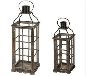 GLITZHOME Oversized Geometricly Classic Lantern S S/2 - One-color