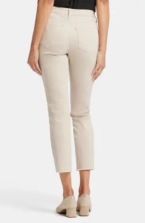 NYDJ Sheri Frayed Hem Slim Jeans - Feather