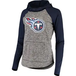 G-III 4HER BY CARL BANKS Heathered Gray/navy Tennessee Titans Championship Ring Pullover Hoodie - Heather Gray