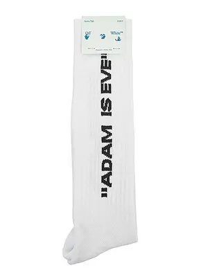 Off-White Adam Is Eve White Cotton-blend Socks