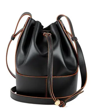 Loewe - Balloon Small Black Leather Bucket Bag
