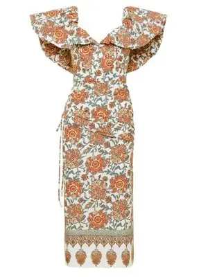 Johanna Ortiz Art De Vivre Printed Cotton Dress