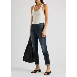 AGOLDE - Agolde White Ribbed Modal-blend Bodysuit - M