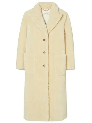 Tory Burch Faux Sherpa Overcoat