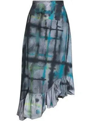 Collina Strada X Browns 50 Michi Asymmetric Tie-dye Skirt