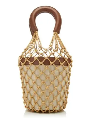 Staud Moreau Macramé Leather Bag