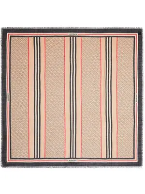 Burberry Icon Stripe Monogram Scarf