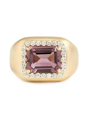 Jamie Wolf 18k Yellow Gold Tourmaline, Diamond Ring