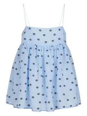 Cecilie Bahnsen Babett Floral Jacquard Top