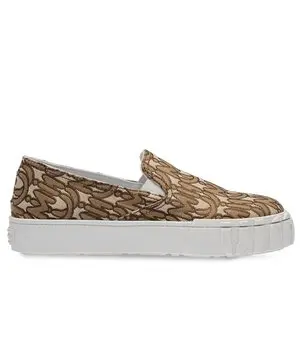 Miu Miu Jacquard Logo Slip-on Sneakers