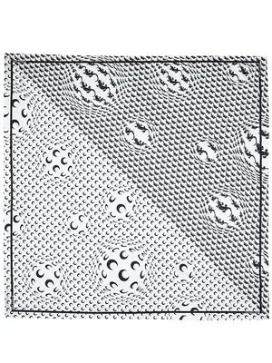 MARINE SERRE Logo Silk Twill Scarf