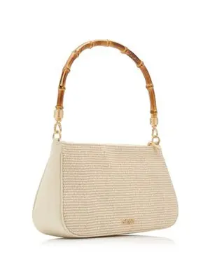 Cult Gaia Halina Bamboo-detailed Raffia Shoulder Bag