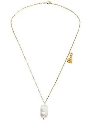 ALIGHIERI The Anchor And The Baroque Gold-plated Pearl Necklace