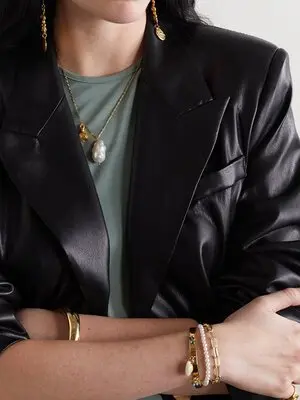 ALIGHIERI The Anchor And The Baroque Gold-plated Pearl Necklace