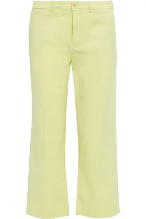 ATM Anthony Thomas Melillo Cropped Stretch-cotton Twill Straight-leg Pants