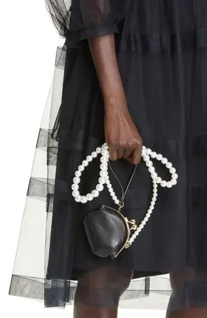 Simone Rocha Leather Crossbody Coin Purse