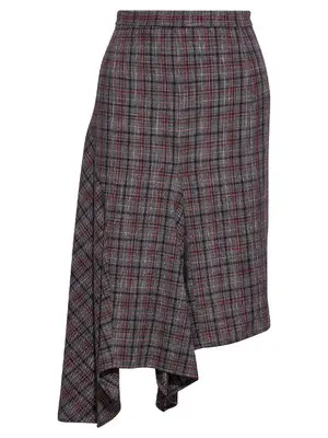 Isabel Marant Diesty Asymmetric Checked Wool And Cotton-blend Skirt