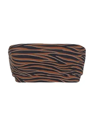 ANEMOS The Bandeau Tiger-print Bikini Top