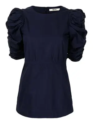 Celine - Short Draped Sleeves Blouse