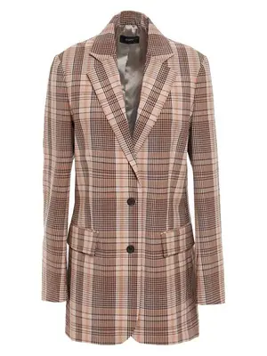 JOSEPH Mayfield-madras Checked Woven Blazer