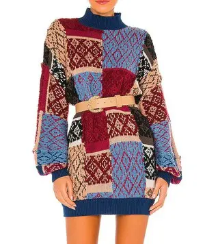 Free People Patched Argyle Dress