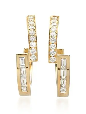 AZLEE 18k Yellow Gold Diamond Hoops
