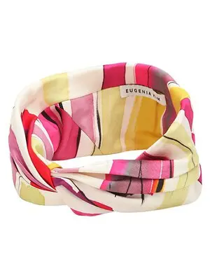 EUGENIA KIM Malia Striped Satin Headband