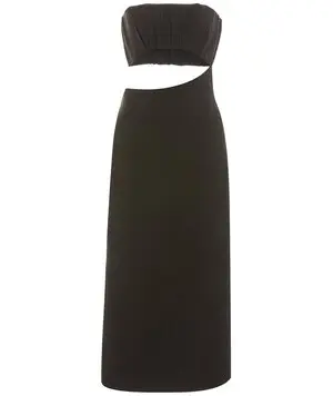 SIR - Yves Cutout Cotton-Blend Strapless Midi Dress