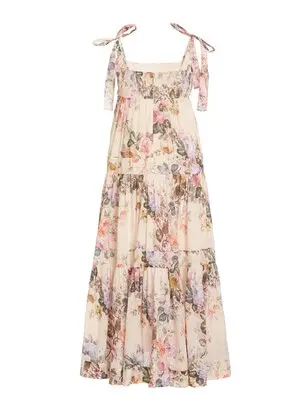 Zimmermann Brighton Floral Cotton Midi Dress