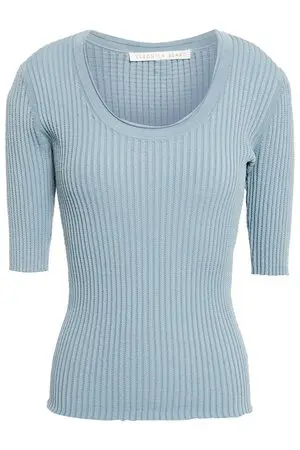 Veronica Beard Dany Ribbed-knit Top