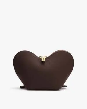 Cuyana Mini Heart Case Cocoa