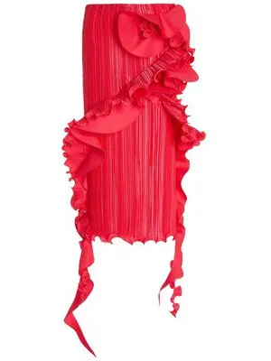 Versace Ruffled Midi Skirt