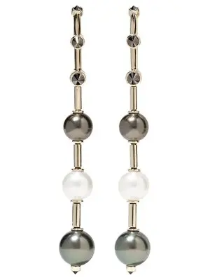ARA VARTANIAN 18-karat White Gold, Pearl And Diamond Earrings