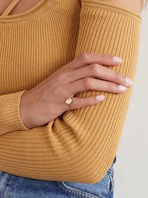 STONE AND STRAND Mini Pinky 14-karat Gold Diamond Ring