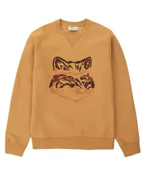 Maison Kitsuné Tan Big Fox Embroidery Sweatshirt - One-color
