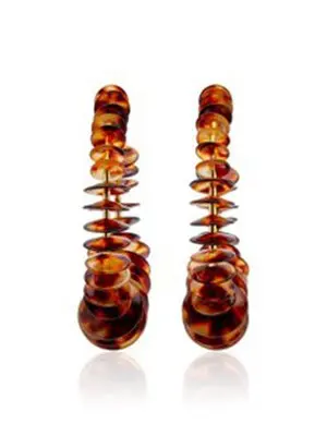 Cult Gaia Hera Tortoiseshell Acrylic Hoop Earrings